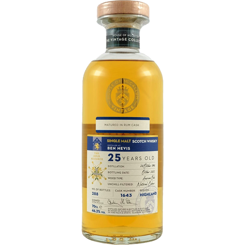 Whisky Ben Nevis 25 Years Old 1996 | House of McCallum - Vini e ...